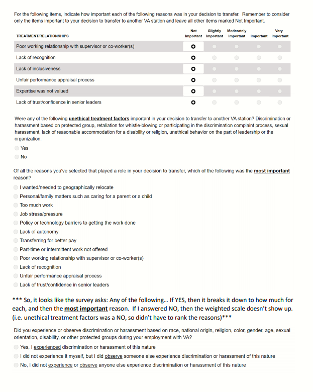 VA Exit Survey - AFGE LOCAL 910